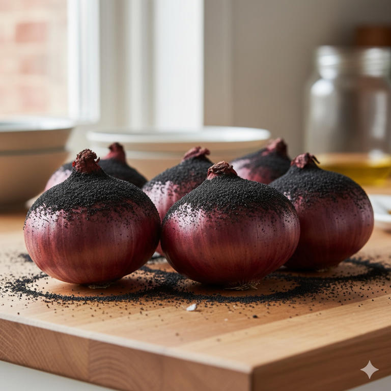 Black dust on onions: Fungus, dirt, or something else? Here's the truth