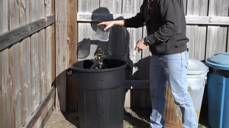 How To Turn Your Old Trash Can Into A DIY Compost Bin
