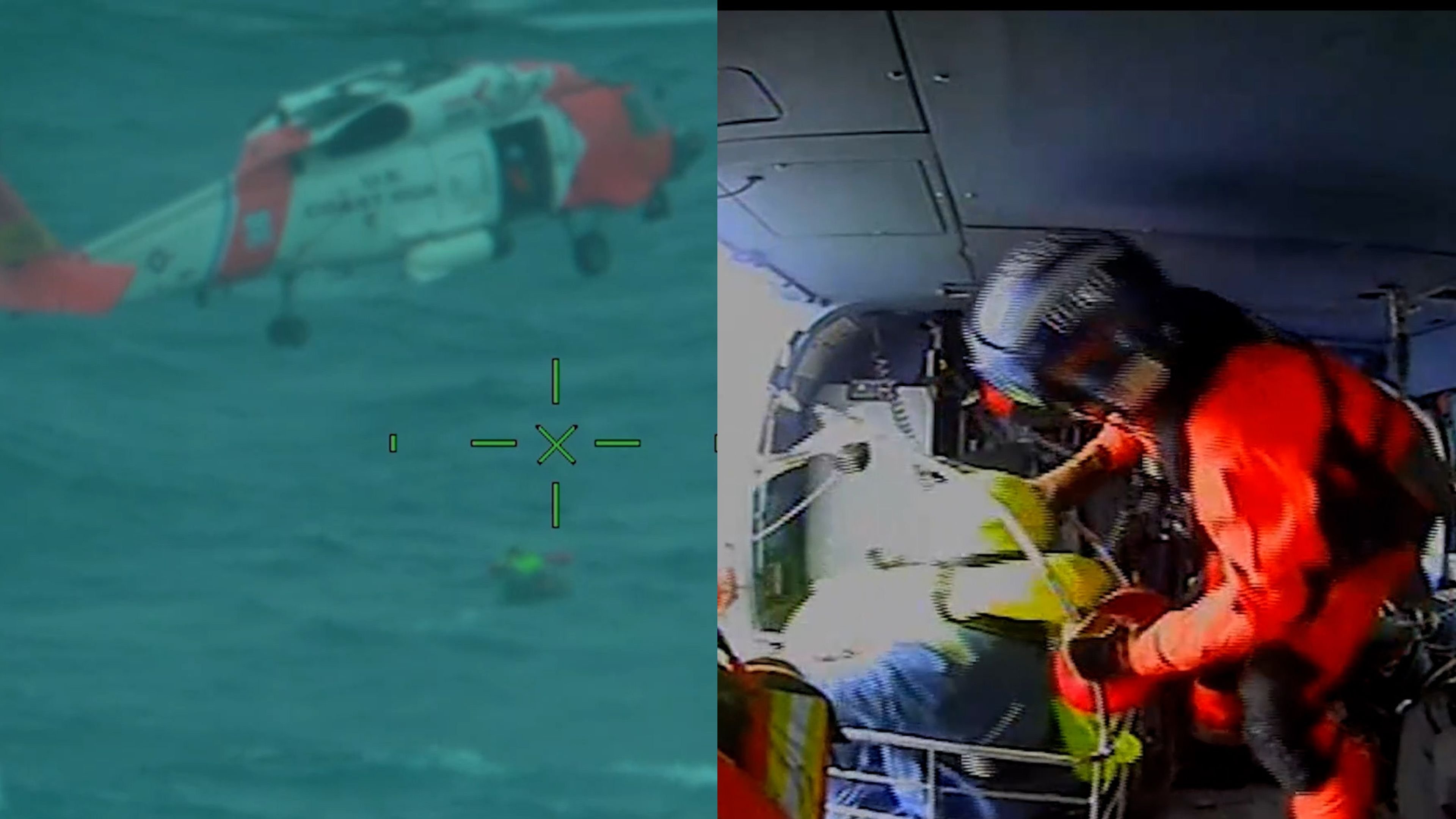 Dramatic Coast Guard rescue saves five from sinking sailboat