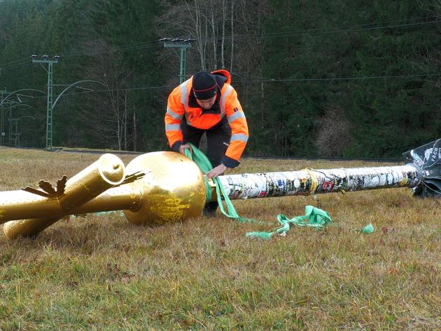 Zugspitz‘-Gipfelkreuz ist jetzt zwei Wochen im Tal
