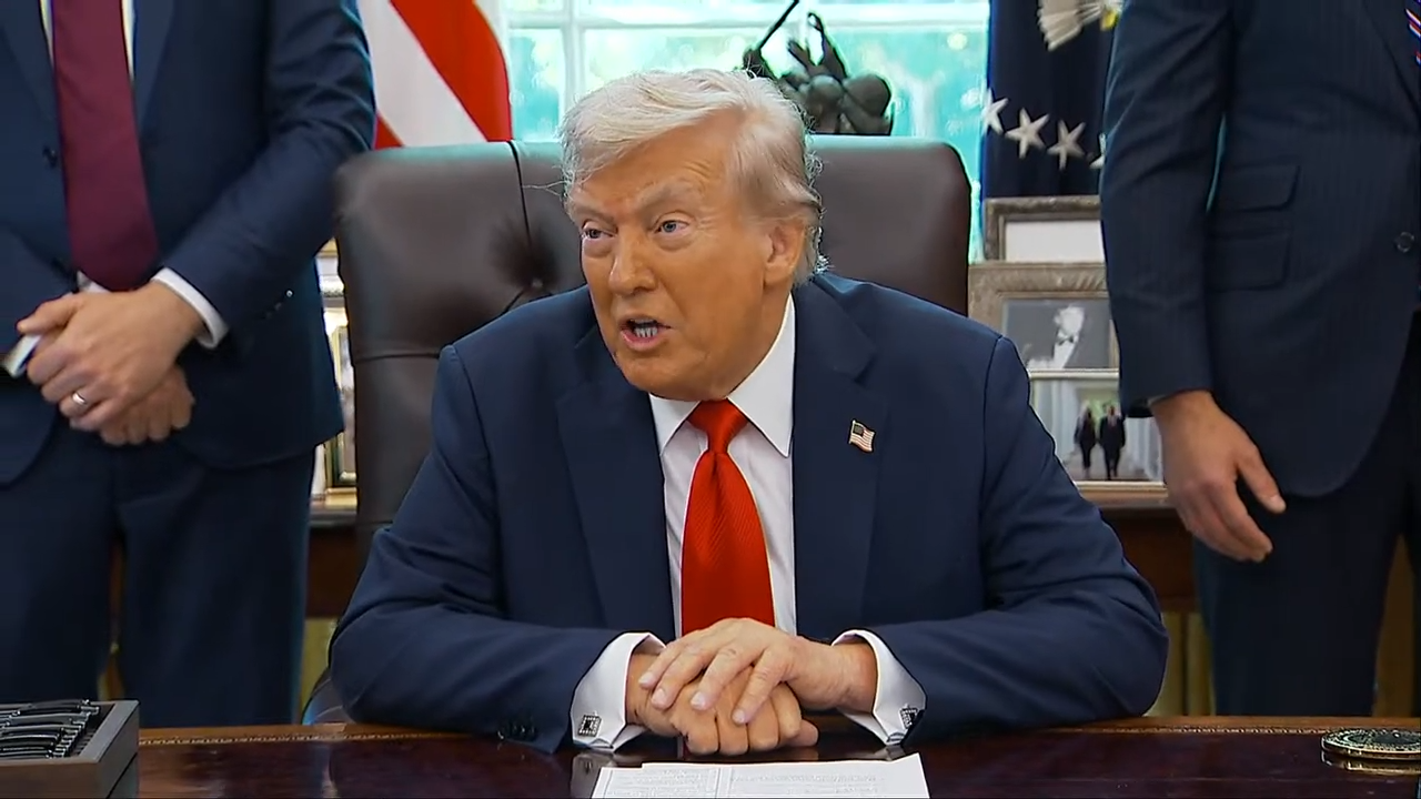 'You're All Radical Left': Trump Derails Executive Order Signing By ...