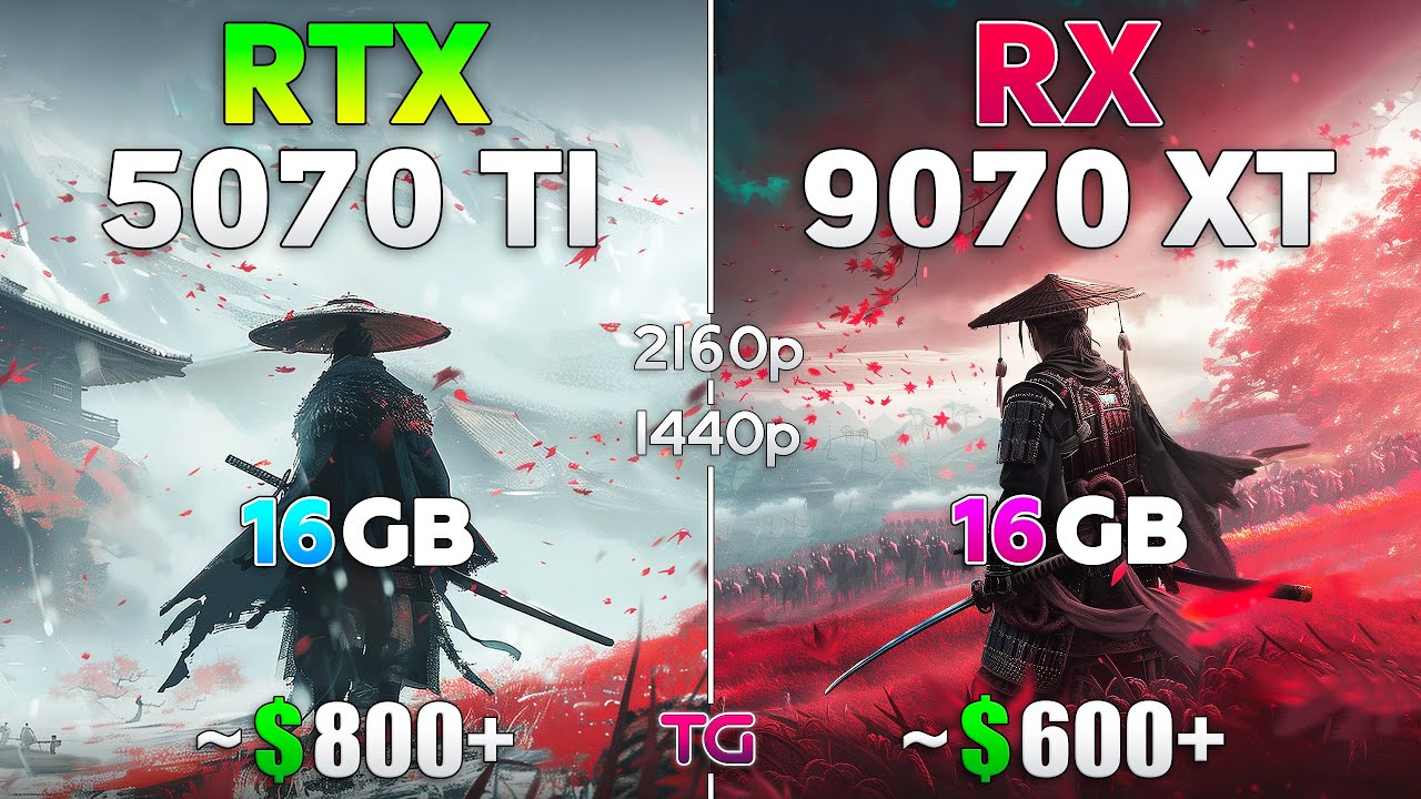 RX 9070 XT vs RTX 5070 Ti - Test in 10 games | 1440p & 4K