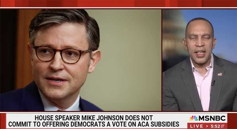Hakeem Jeffries put on the spot on MSNBC for helping to save Mike ...