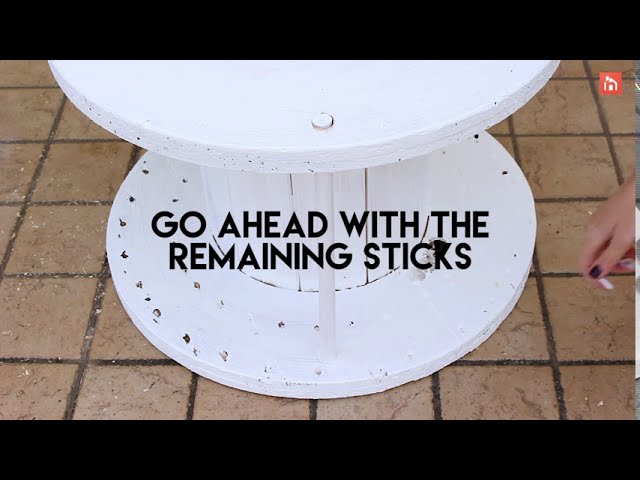 DIY cheap small coffee table ideas - IKEA, crates and cable reels