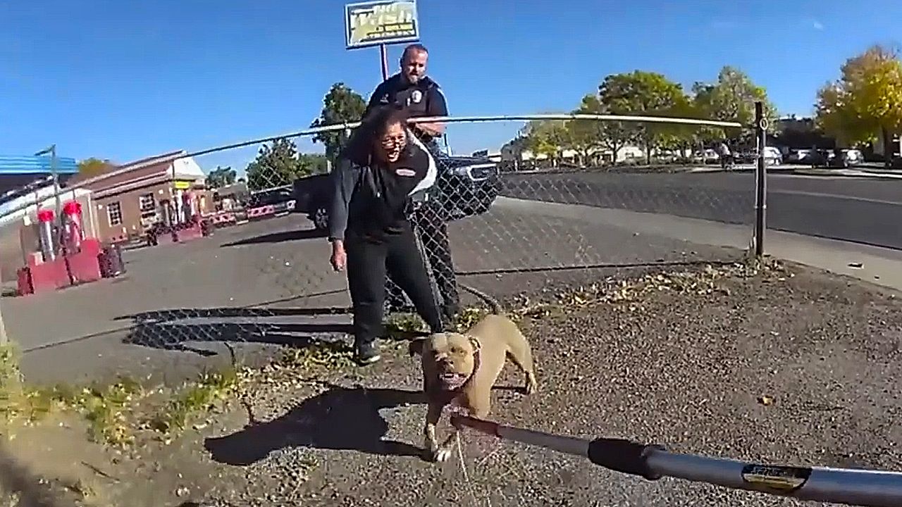 Colorado woman tries to block arrest with aggressive pit bull