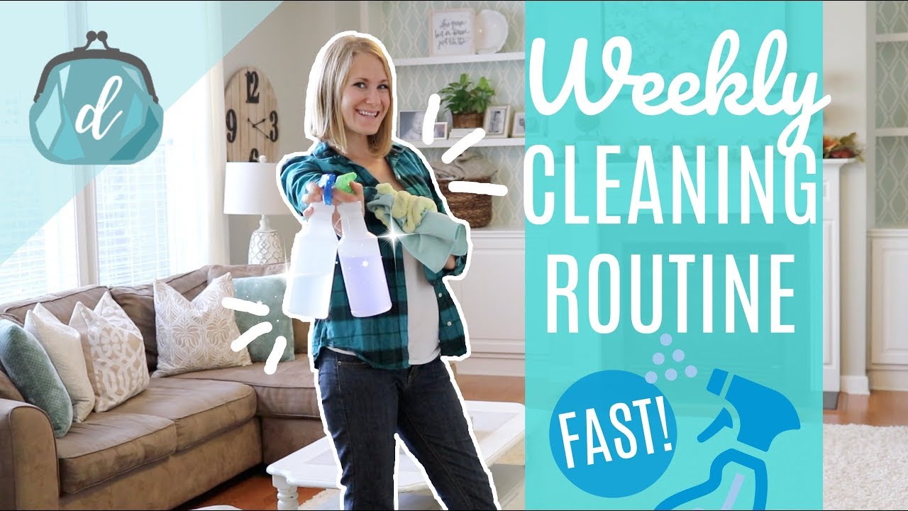 Clean my whole house with me! 💙 Fast & organized weekly cleaning ...
