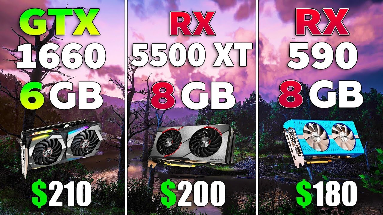 RX 5500 XT vs GTX 1660 vs RX 590 test in 8 games
