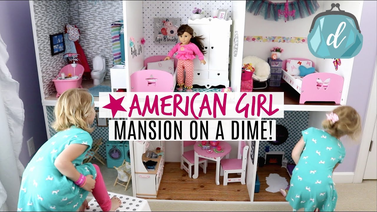 Huge Dollar Tree & IKEA build 💕 American Girl doll house DIY & tour!
