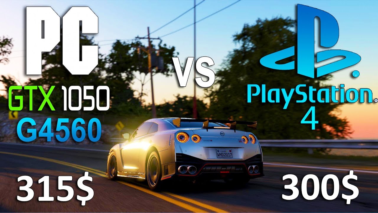 PS4 vs PC (GTX 1050 + G4560) in 6 games