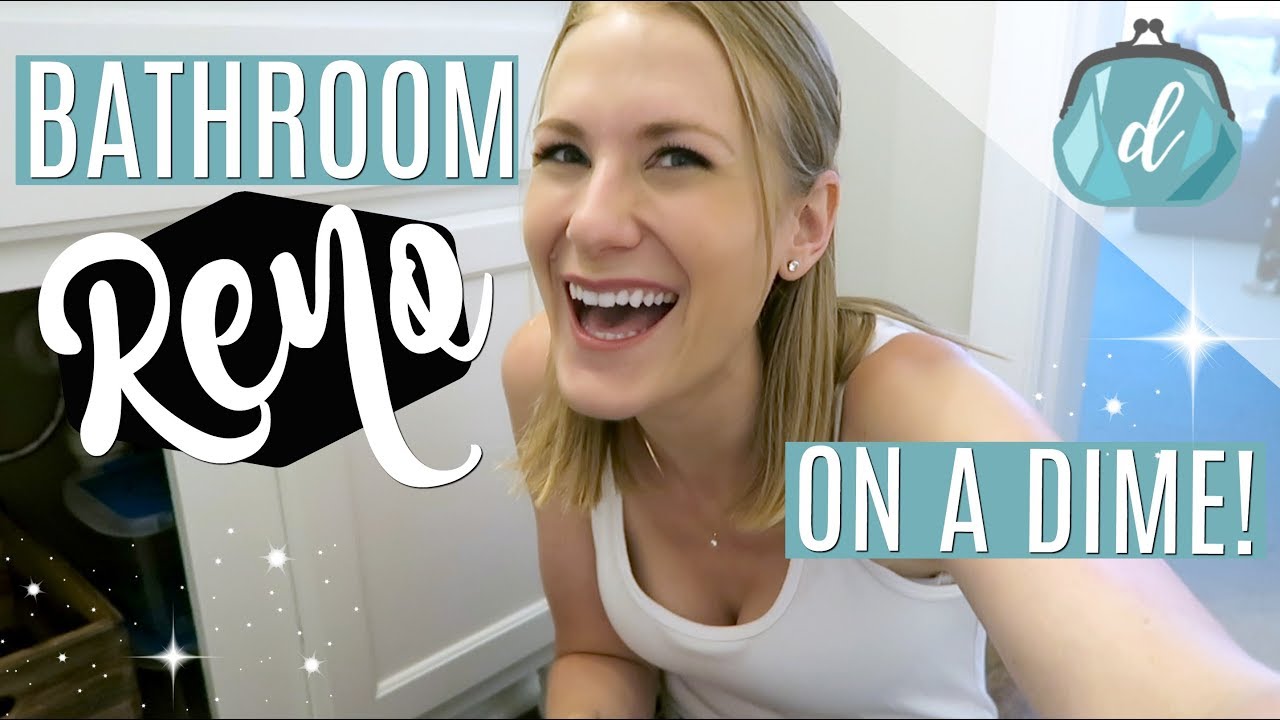 Small bathroom reno on a dime! 🙌 Cheap hacks & organizing ideas