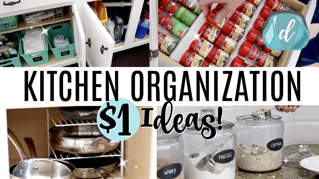 Kitchen organization on a dime!💙 Dollar Tree deals & more!