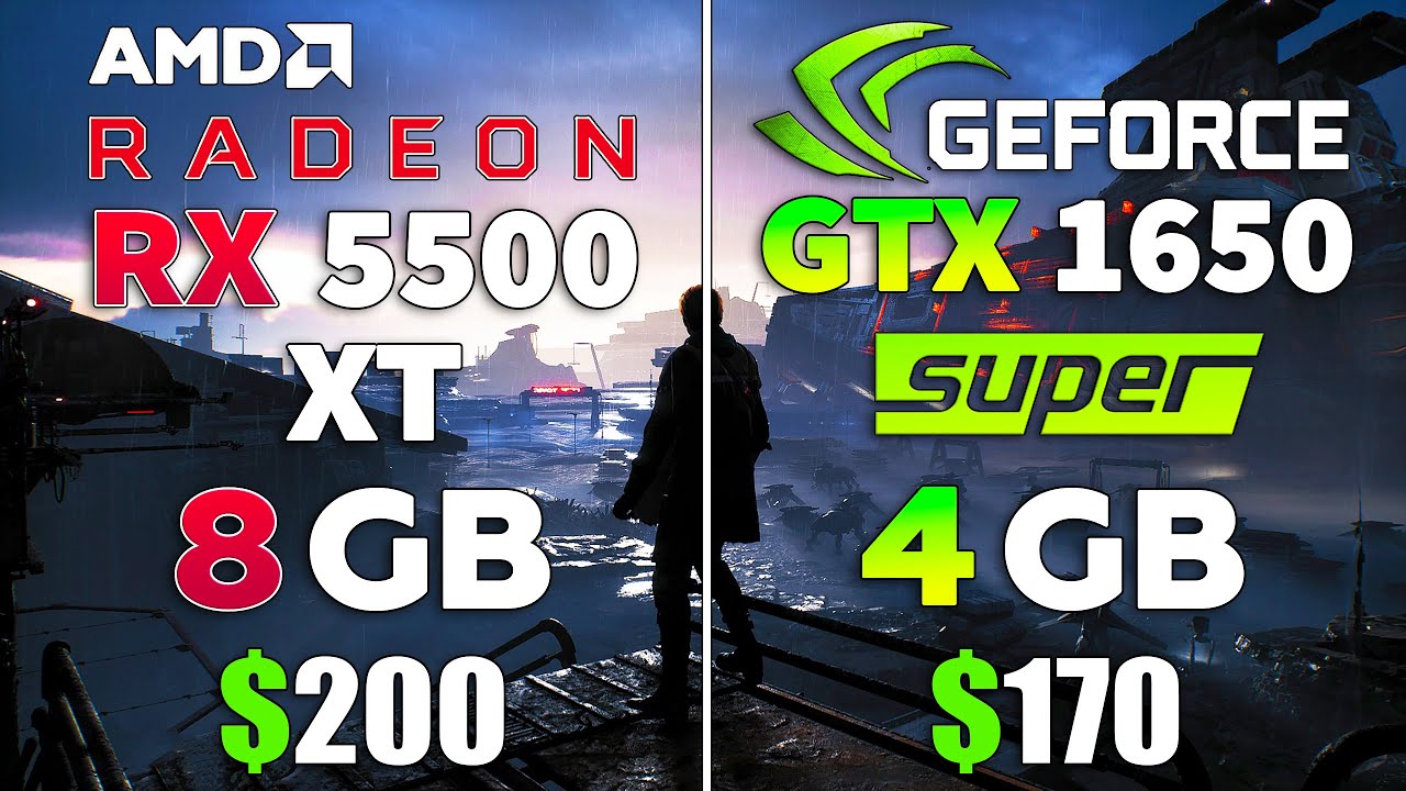 RX 5500 XT vs GTX 1650 Super test in 10 games