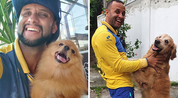 This Kind Mailman Stops To Befriend Dogs During His Deliveries, And It ...