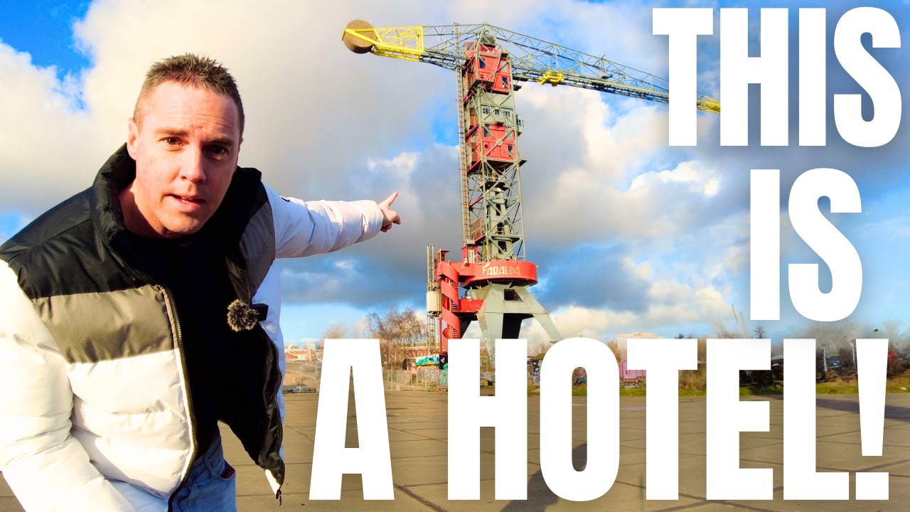 I stay in a crane hotel! - Amsterdam's most expensive hotel? 😱