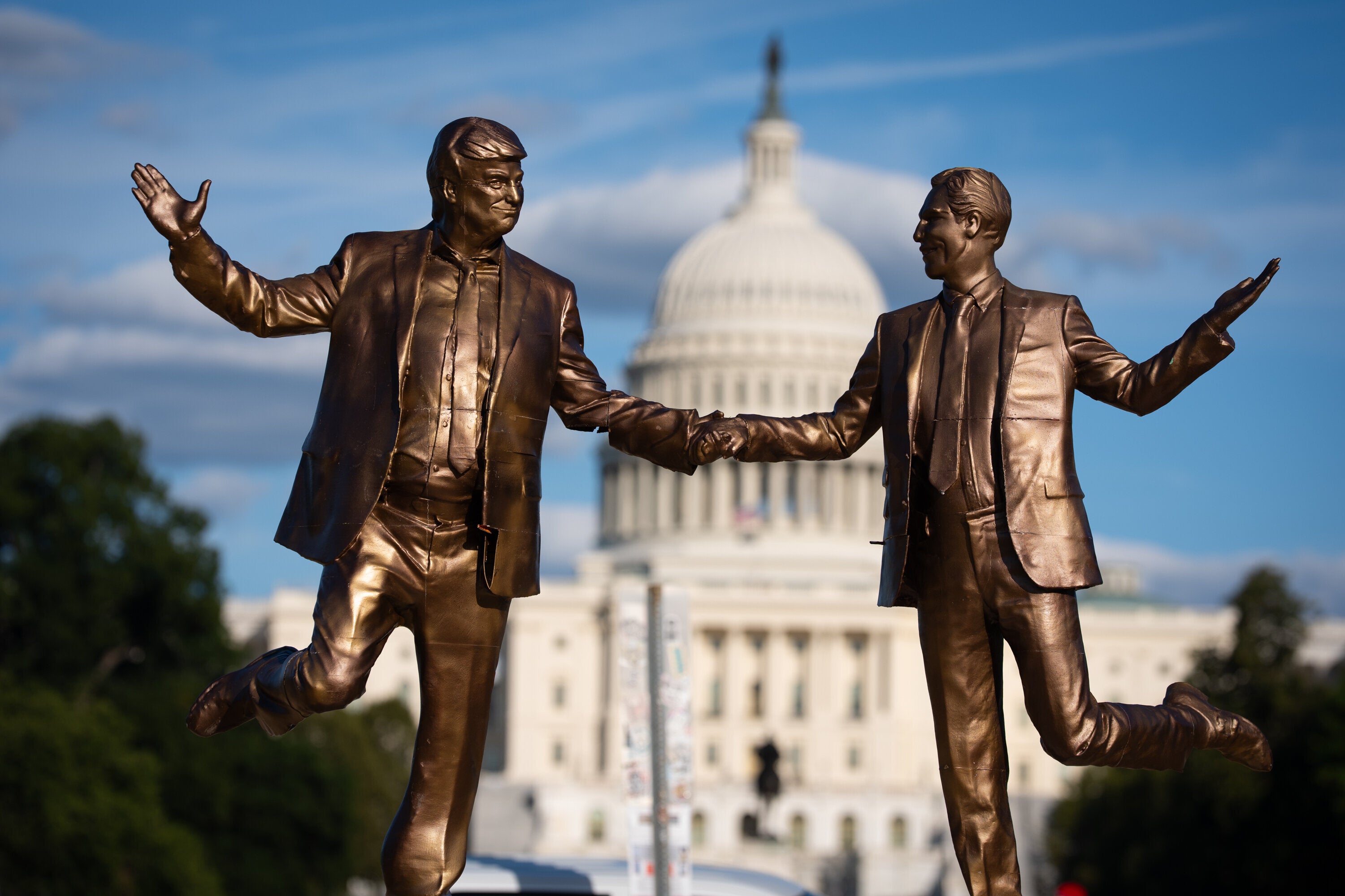 Trump-Epstein ‘Best Friends Forever’ Statue Reappears In DC After ...