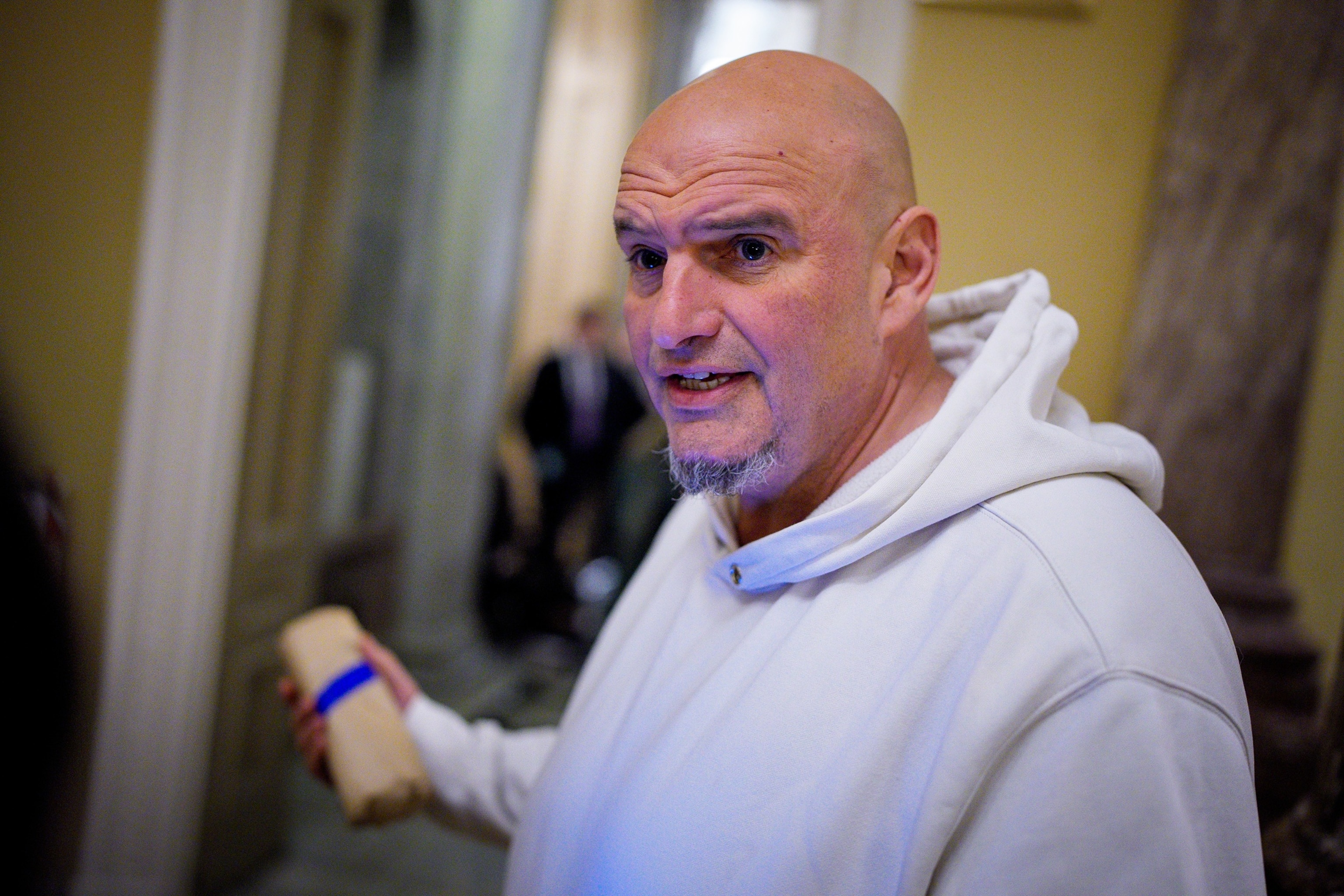 Sen. John Fetterman hospitalized after fall near his home