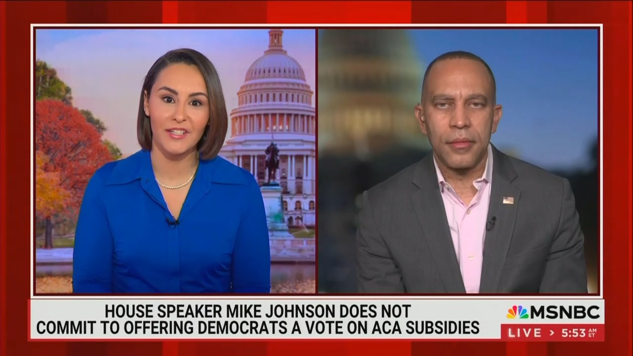 MSNBC Host Presses Hakeem Jeffries on Whether He ‘Regrets’ Saving Mike ...