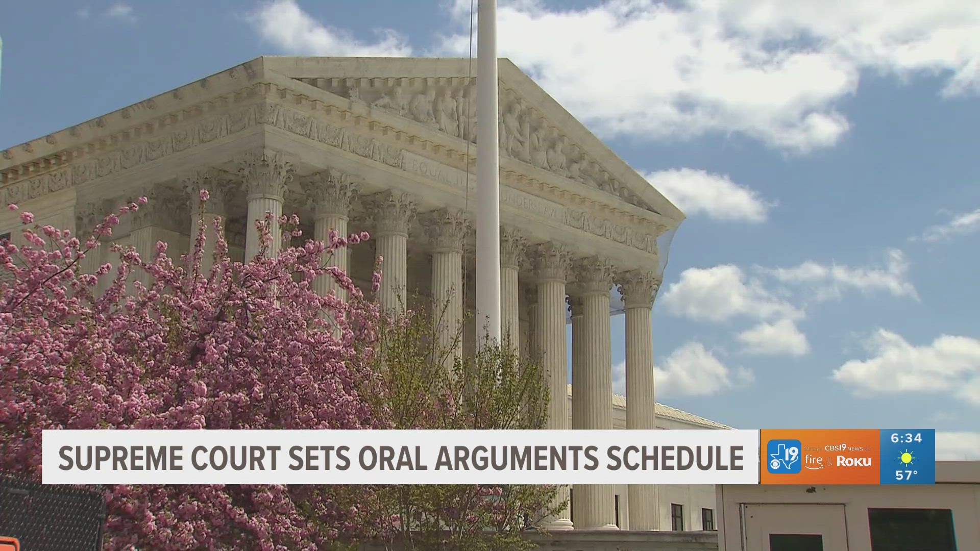 Supreme Court sets oral arguments schedule