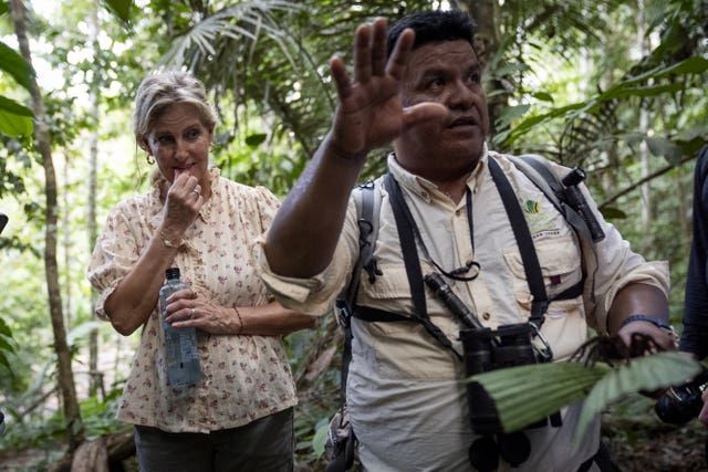 Sophie encounters ‘king of spiders’ on jungle trek in Peru