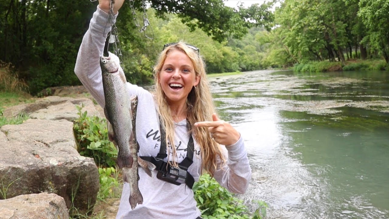 Rainbow trout caught, cleaned, and cooked successfully