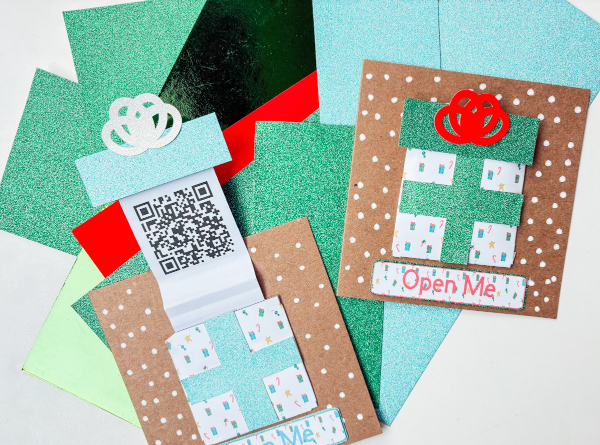 DIY Hidden Message QR Code Christmas Cards with Cricut
