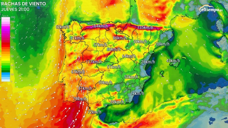 España, bajo avisos por la borrasca Claudia: rachas violentas, lluvia ...