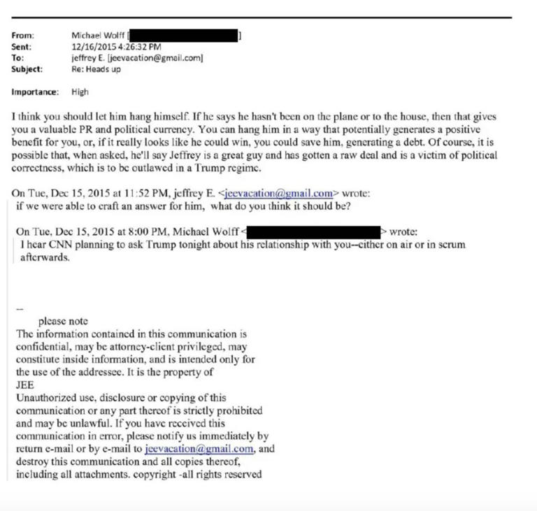 Trump-obsessed writer Michael Wolff encouraged Jeffrey Epstein to ...