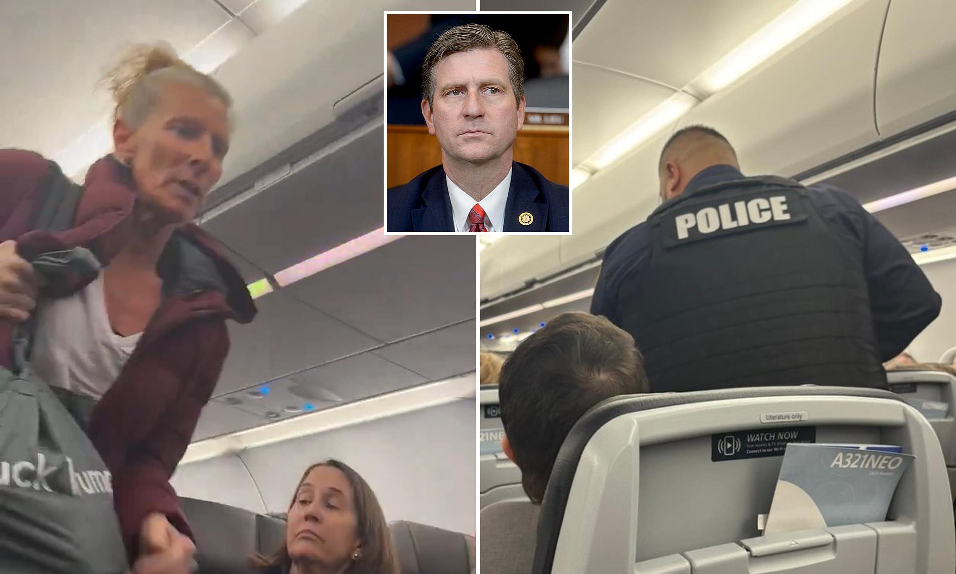 Passenger's irate 'fascist state' outburst causes flight carrying 4 ...