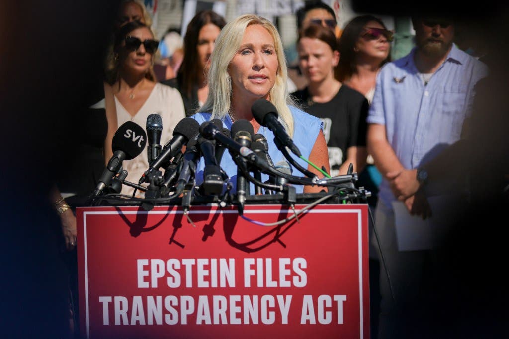 Epstein files: Marjorie Taylor Greene defends Donald Trump over "smears"