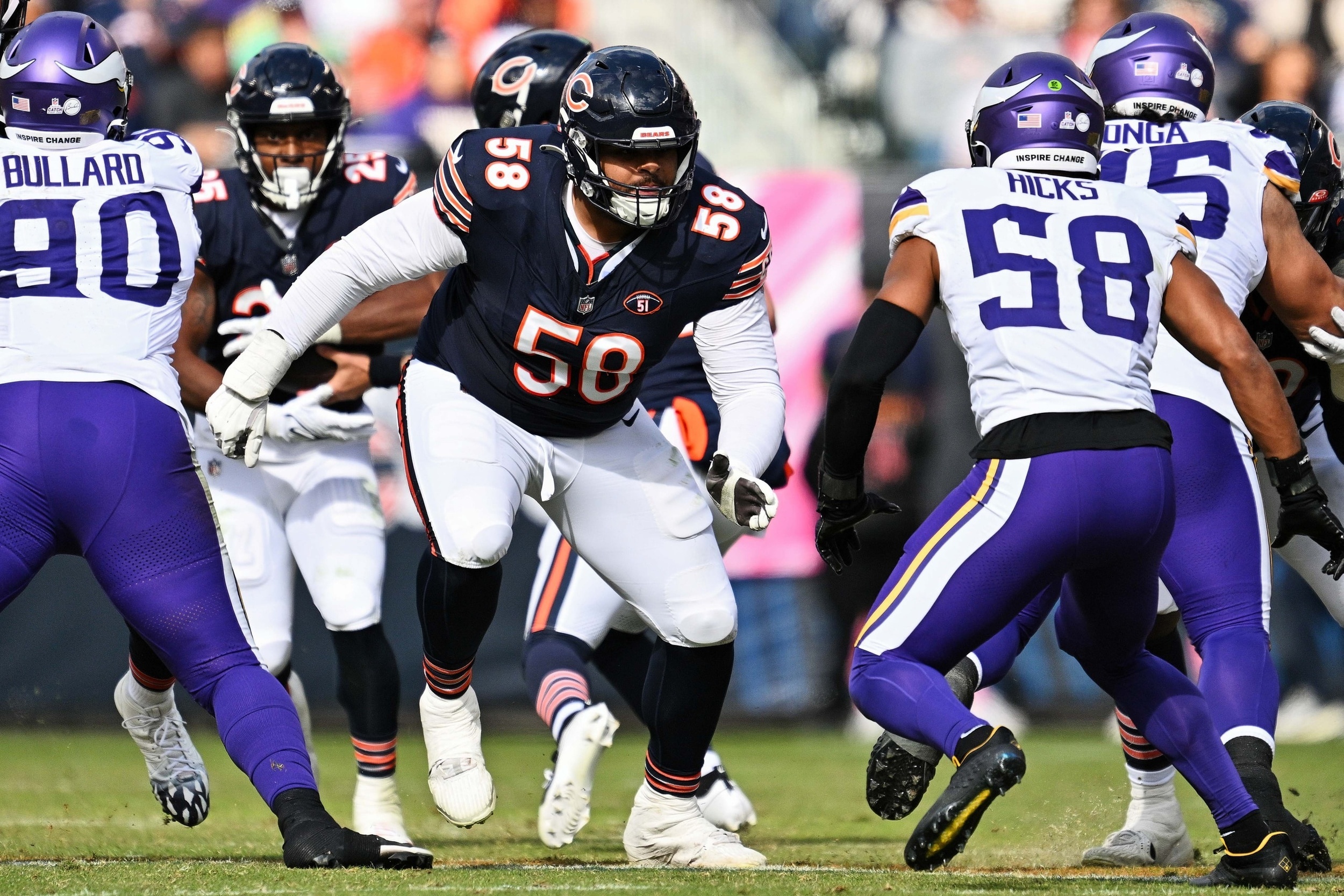 Chicago Bears offensive line might catch break against Vikings