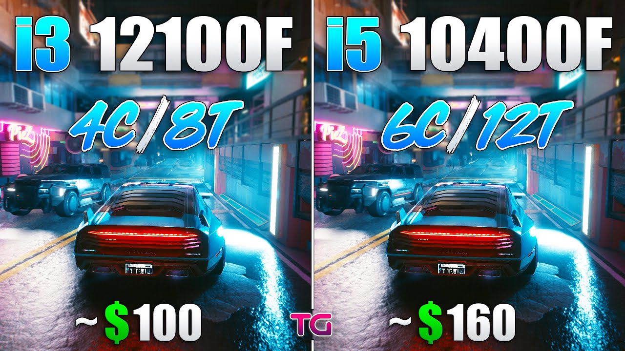 Core i3 12100F vs Core i5 10400F - Test in 10 games