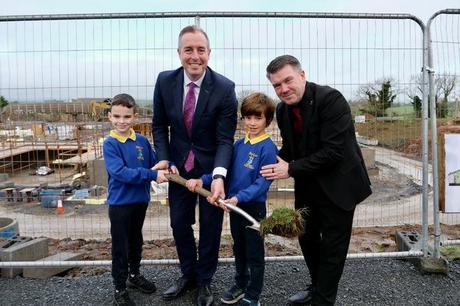 Education Minister cuts the first sod on new £15.3m Millennium ...