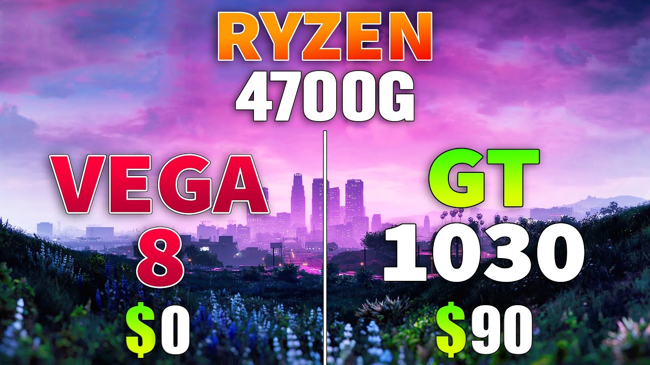 Ryzen 7 4700G VEGA 8 vs GT 1030 test in 7 games