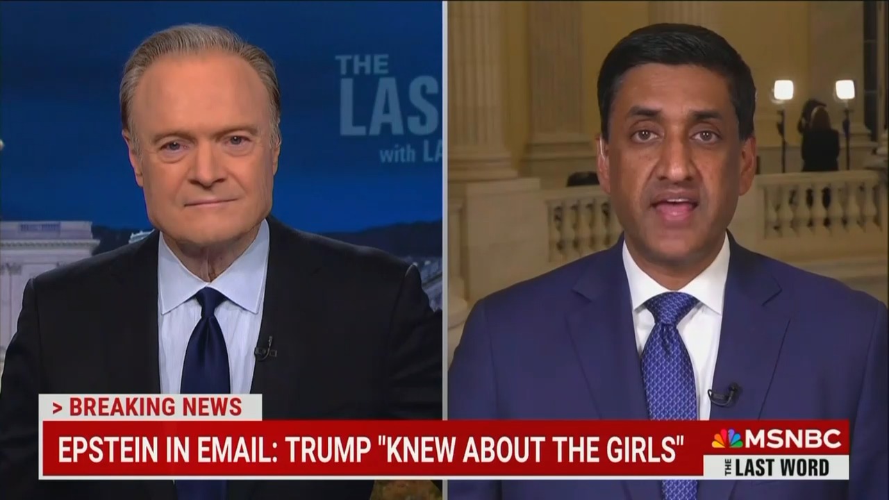 Ro Khanna Credits Lawrence O’Donnell’s MSNBC Team with Epstein Emails ...