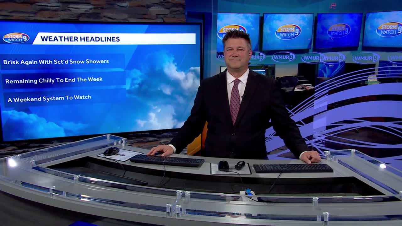 Video: Brisk day with scattered snow showers