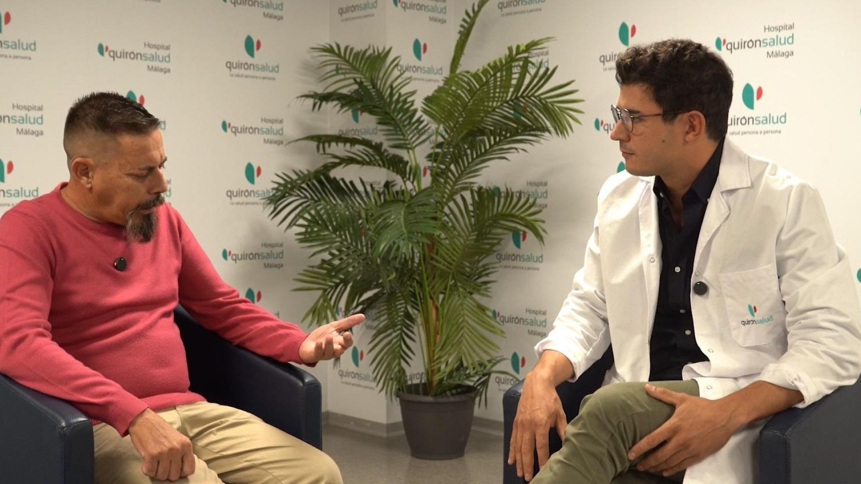 Rubén, el paciente que ha vuelto a mover el brazo en Málaga tras siete ...