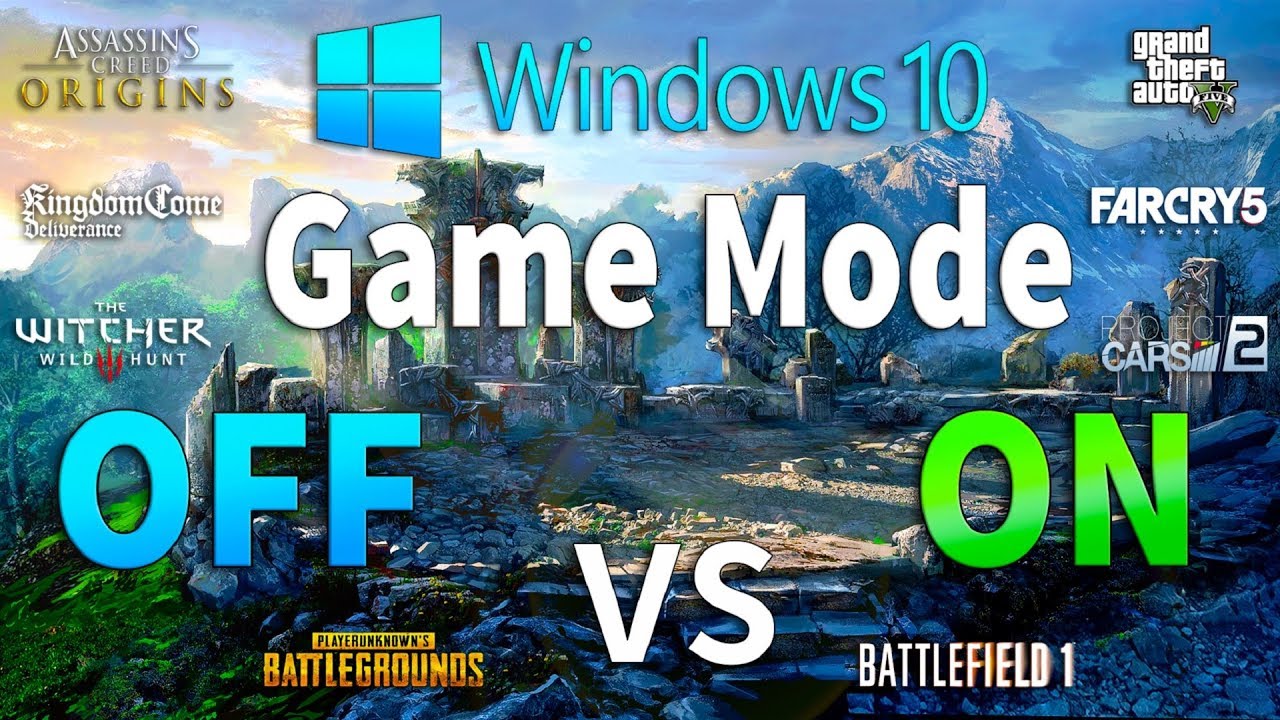Win 10 game mode on vs off test in 8 games