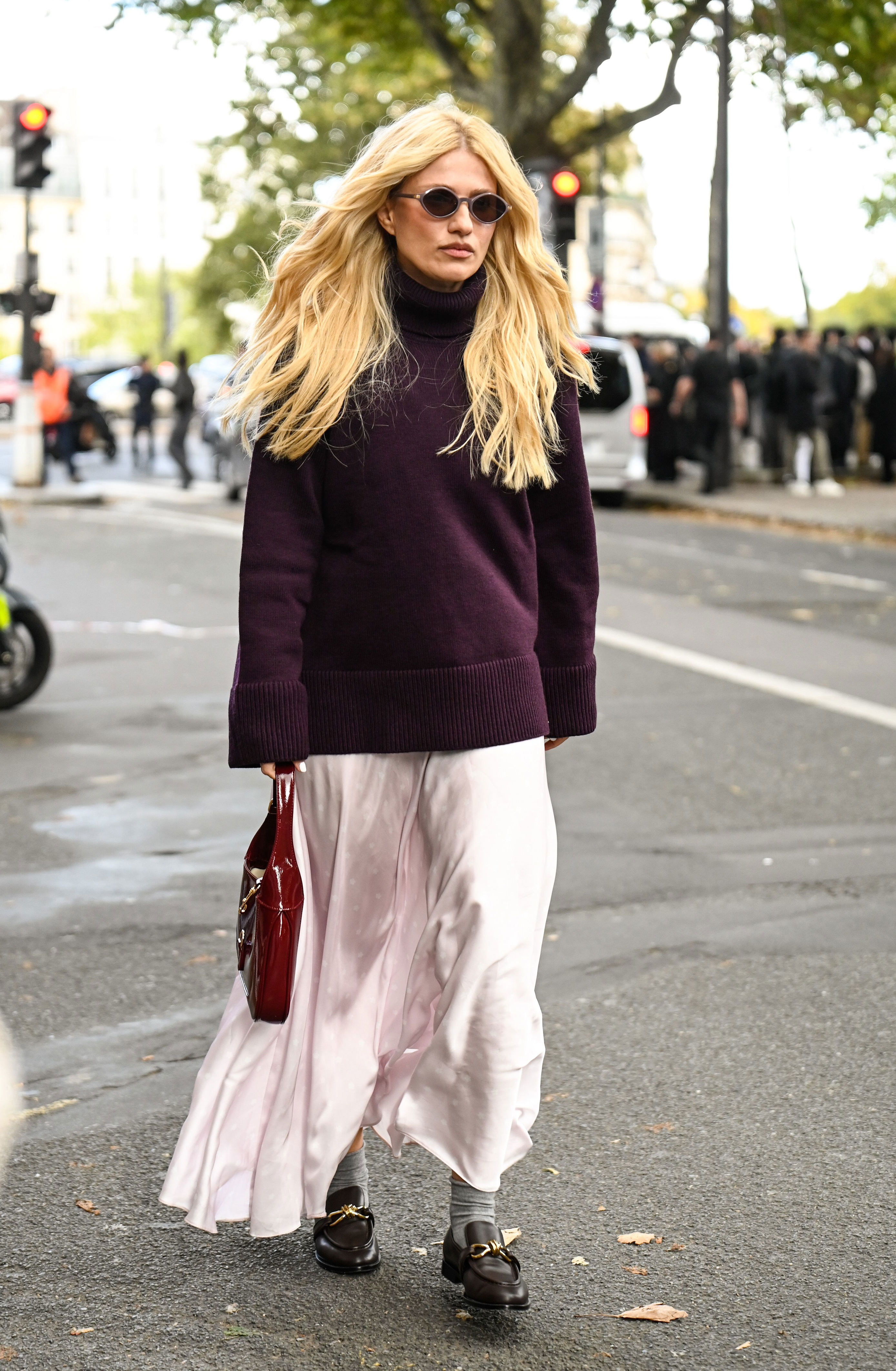 How to Wear a Sweater Over a Dress Like All the Cool Girls This Winter