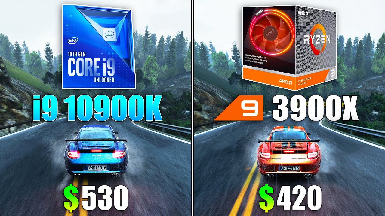 Core i9 10900K vs Ryzen 9 3900X test in 10 games