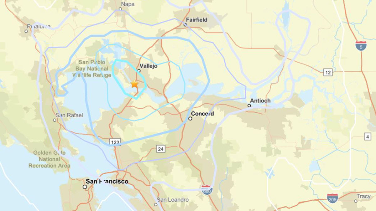 3.6 magnitude earthquake rumbles in Vallejo