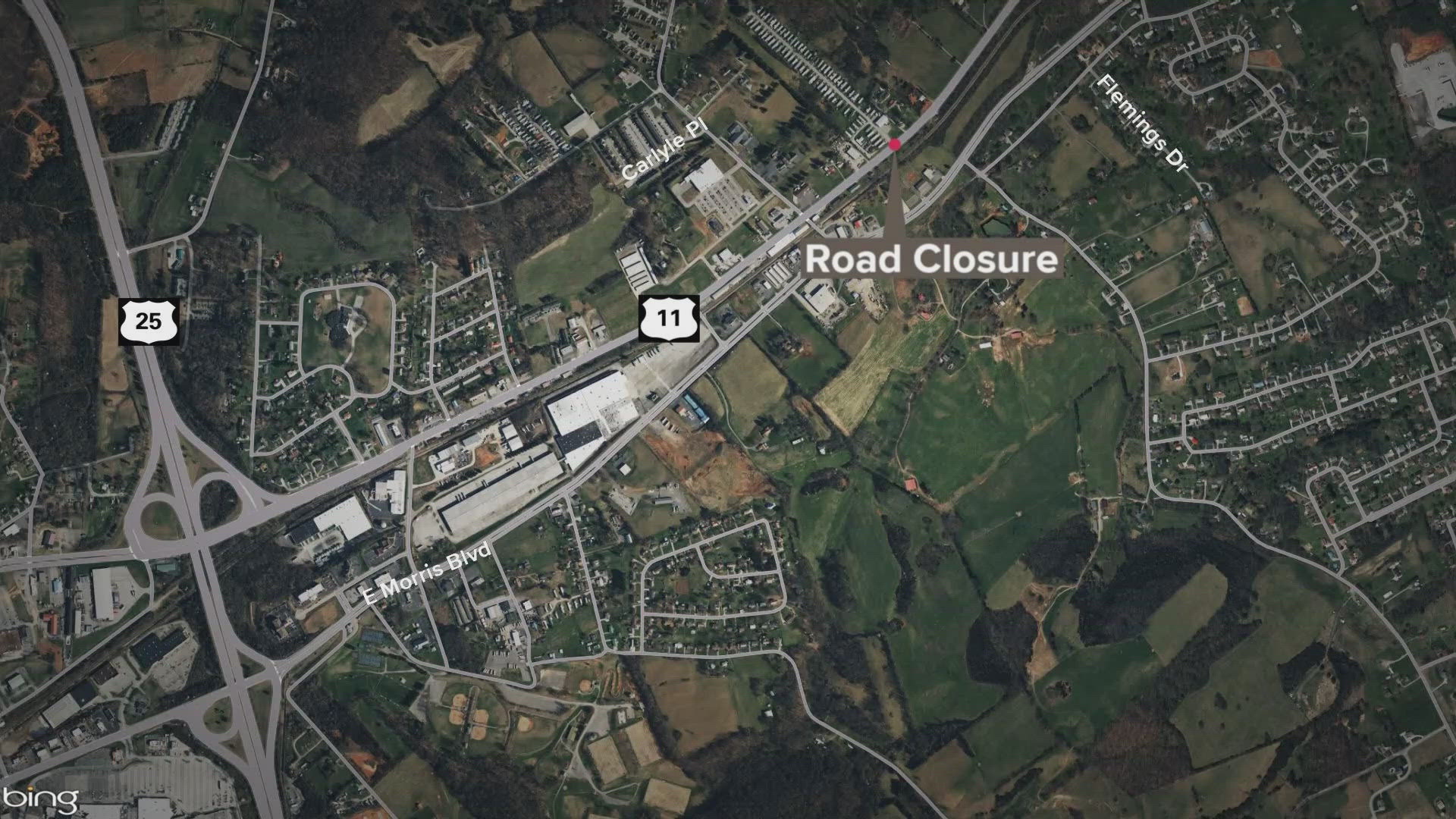 Tonight, Highway 11-E will be closed just east of Highway 25-E
