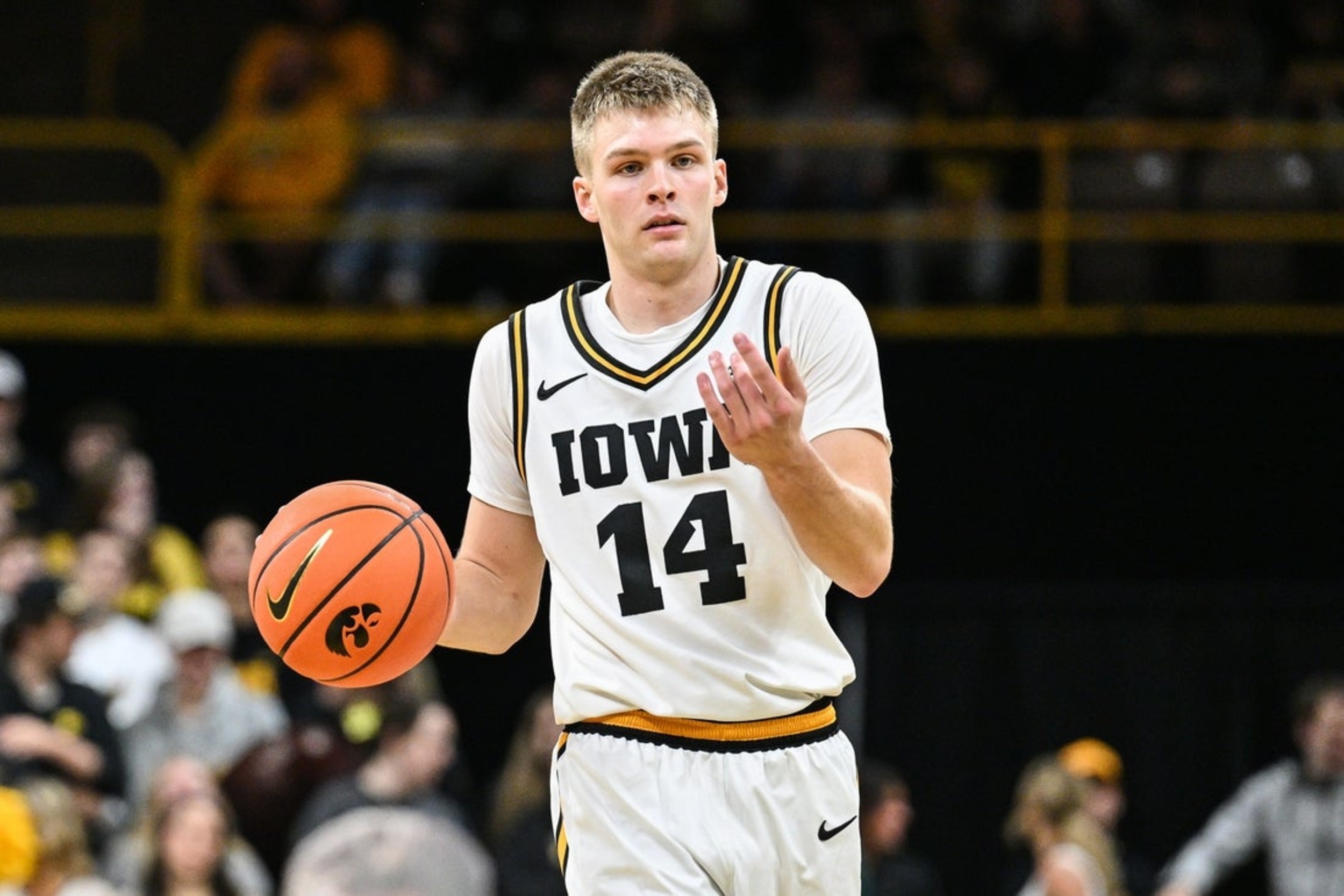 Iowa's Bennett Stirtz proving tireless as Xavier comes to town