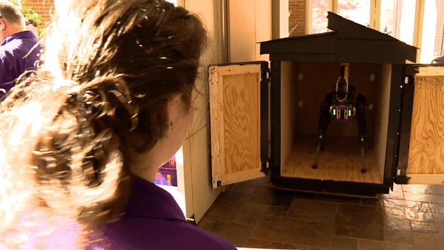 WCU students design doghouse for robotic dog SPOT