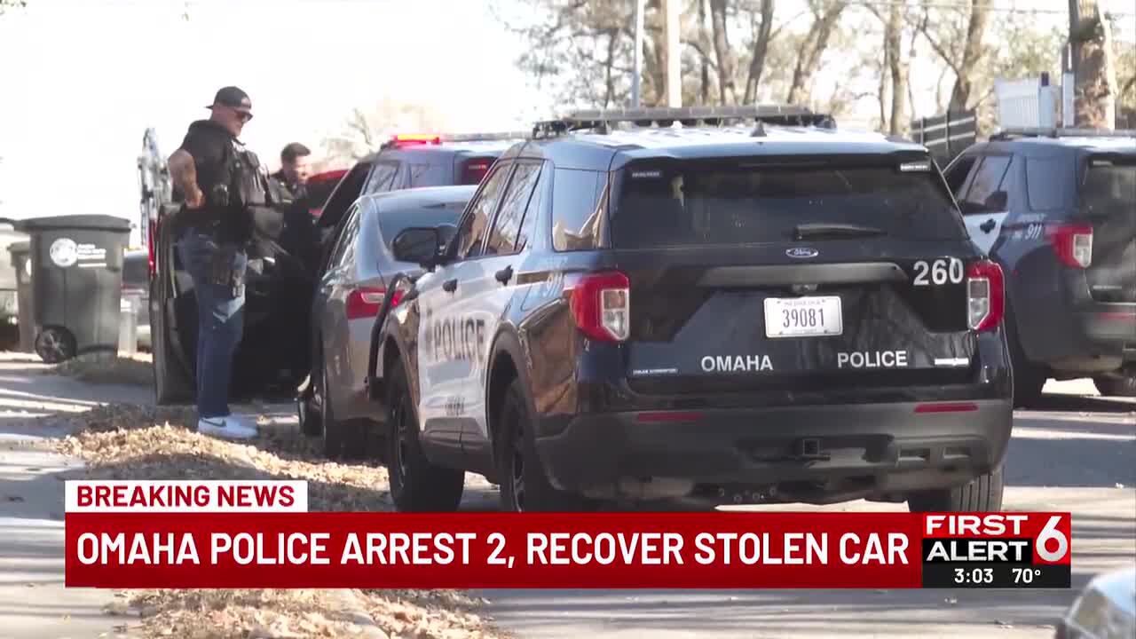 Police recover stolen car in North Omaha, 2 arrested