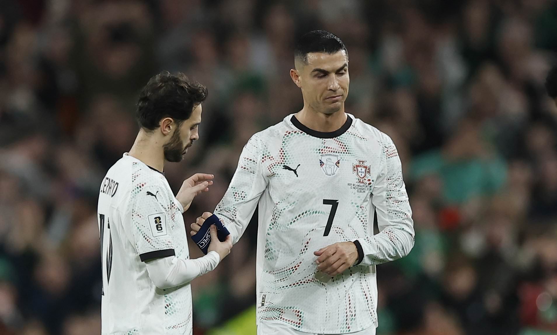 Cristiano Ronaldo is sent off for elbow on Ireland defender before ...