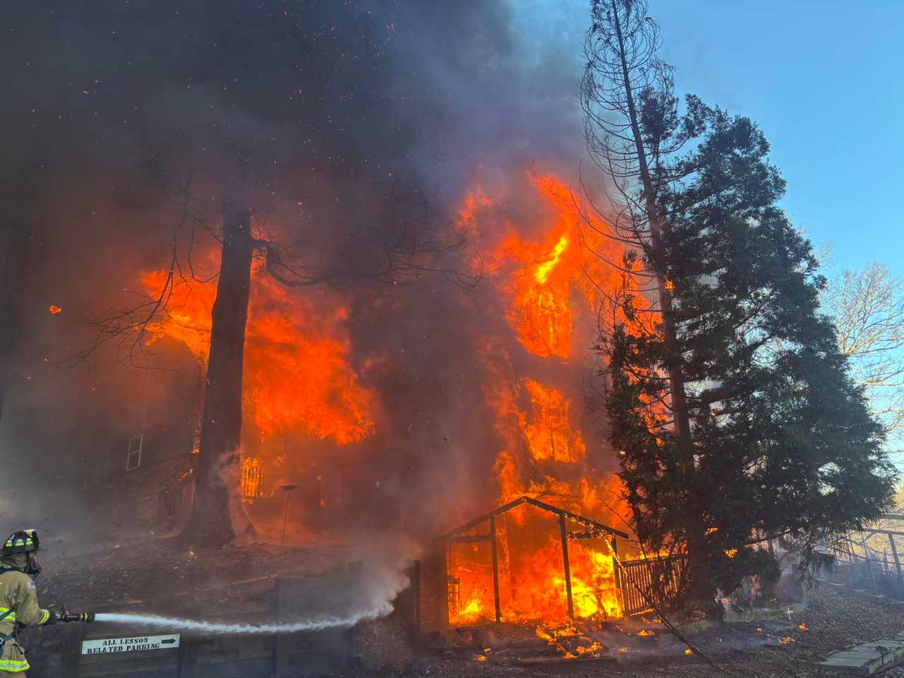 Virginia Home Fully Engulfed As Wind-Driven Fire Tears Through Property ...