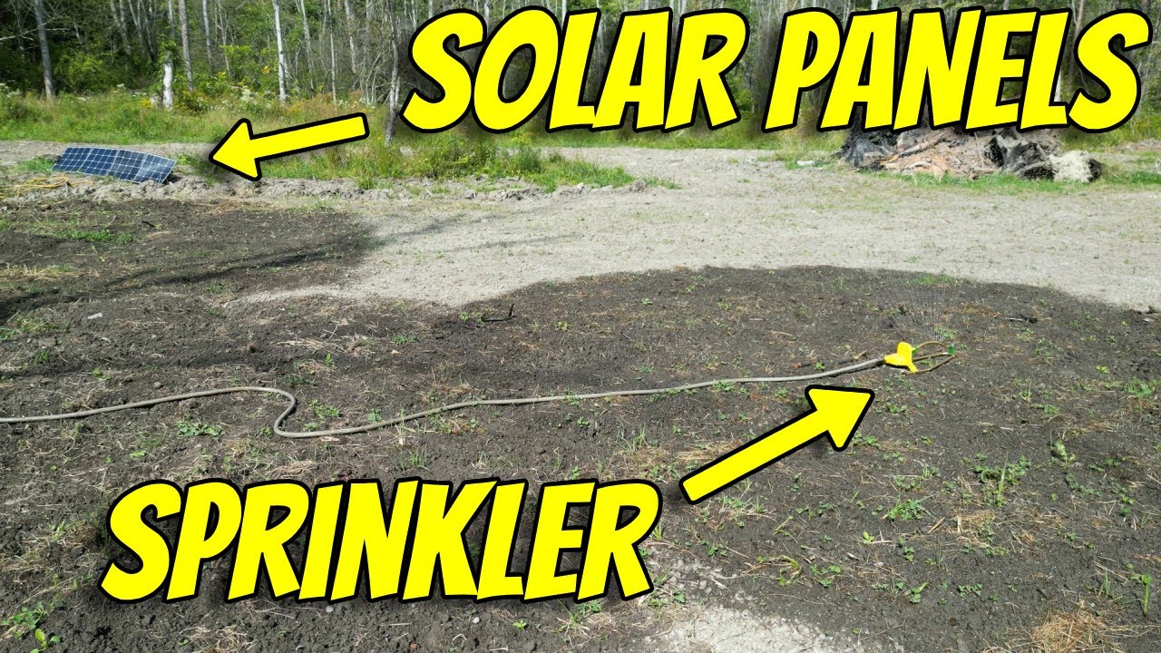 Off grid garden watering with solar pump system