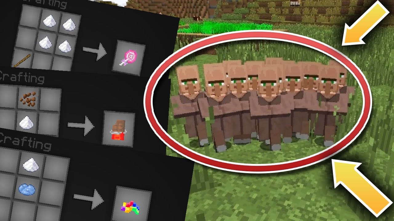 These Villagers Keep Following Me! — Minecraft Candy Mod 1.11.2
