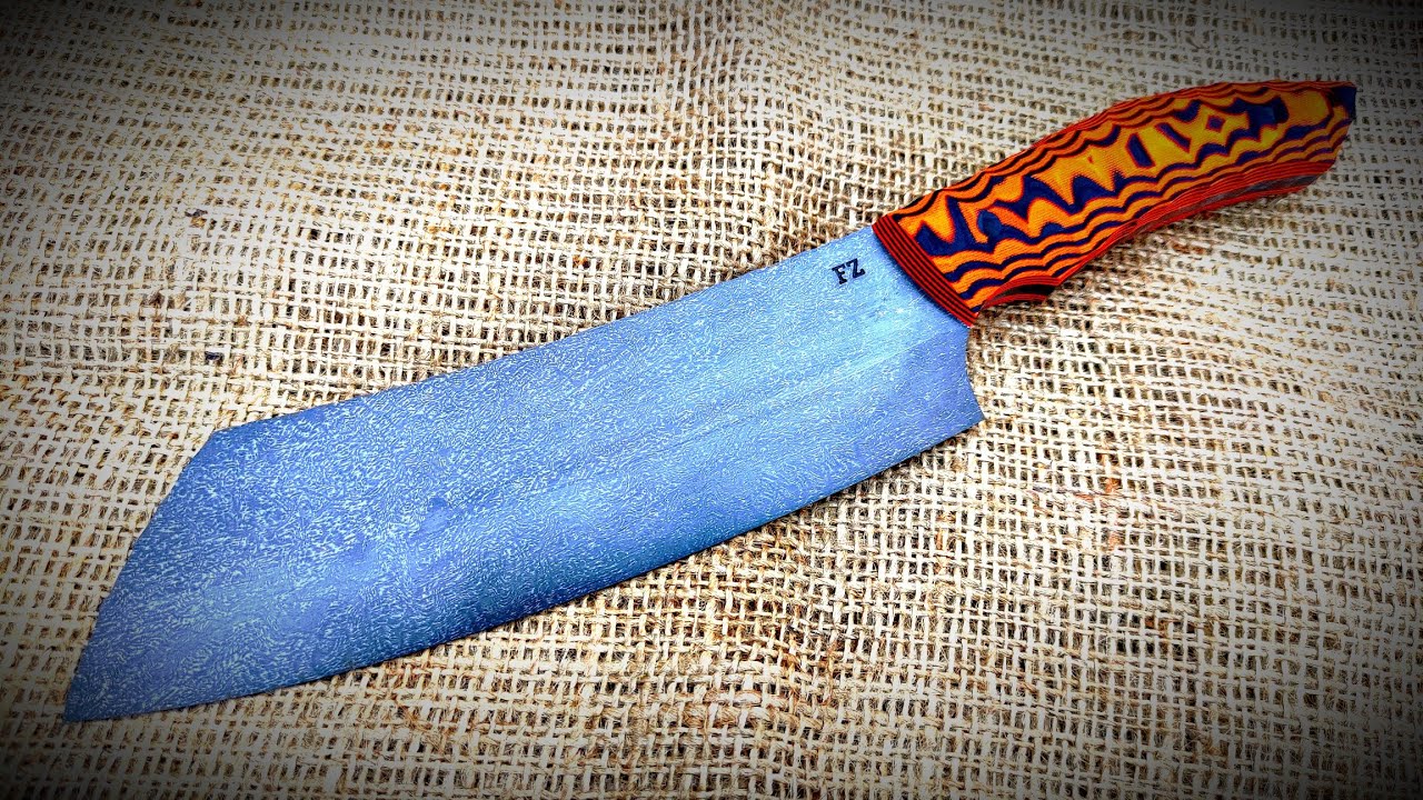 Wootz steel cleaver from an old drill