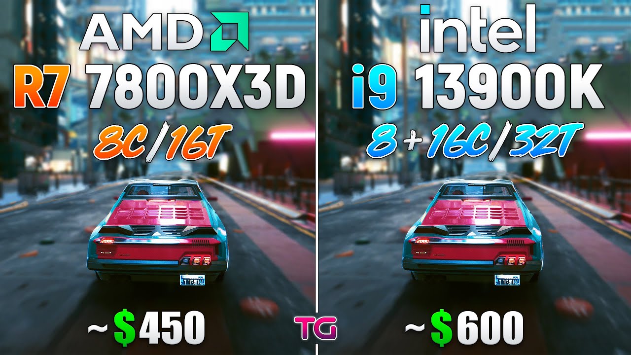 Ryzen 7 7800X3D vs Core i9 13900K - Test in 10 games
